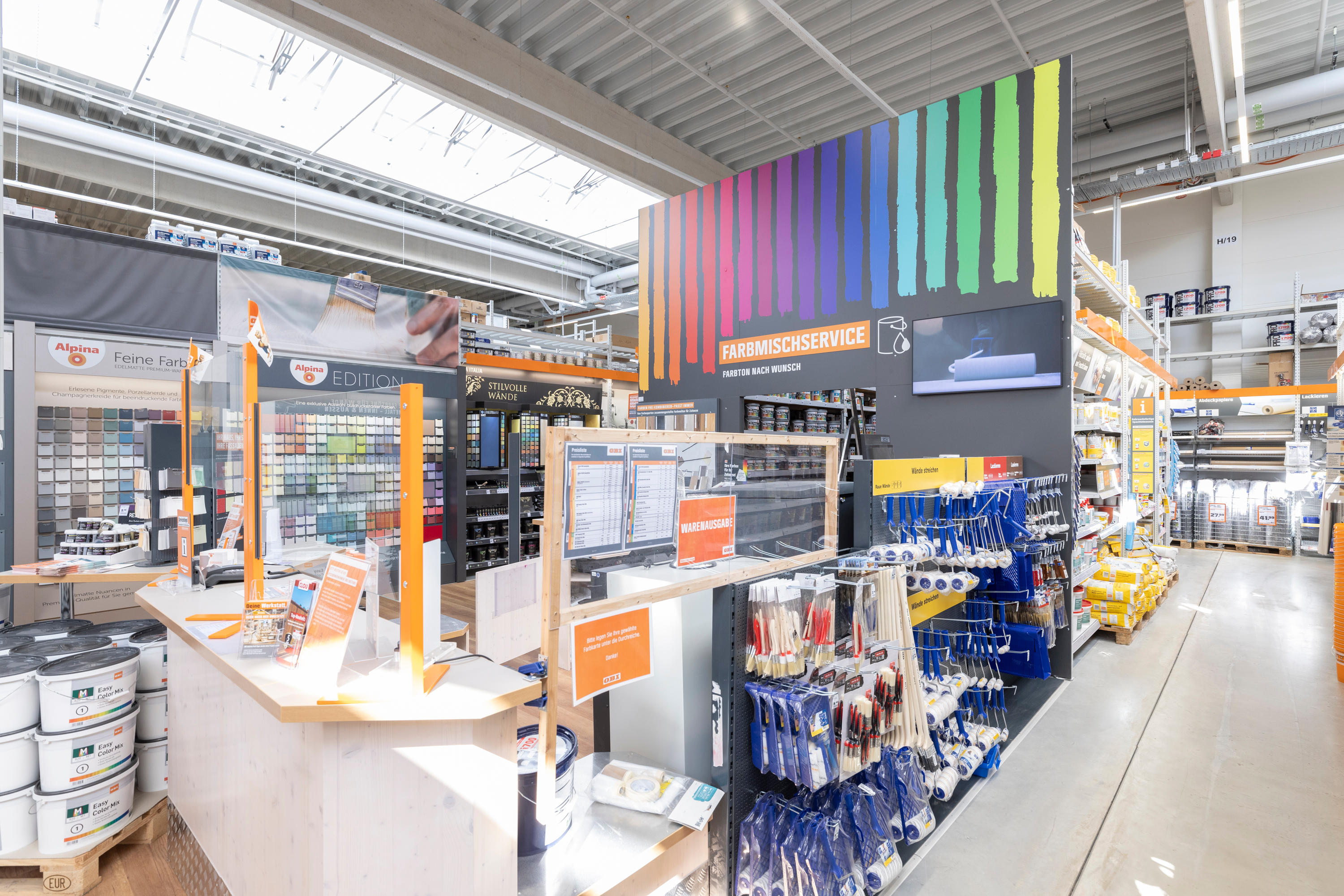 OBI Farbmisch-Service im Markt Wien Nord | Farben & mehr!